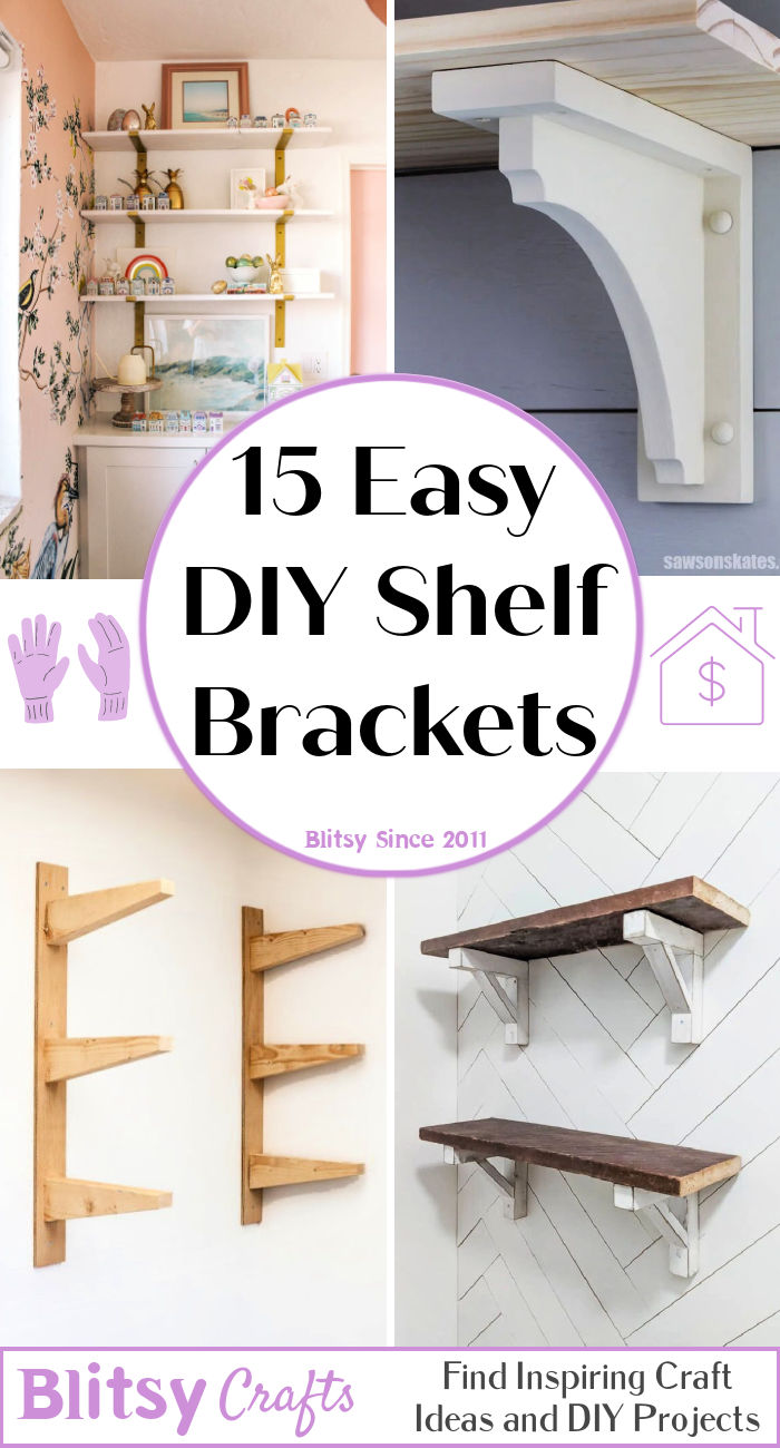 Cheap DIY Shelf Brackets (15 Ways) - Blitsy