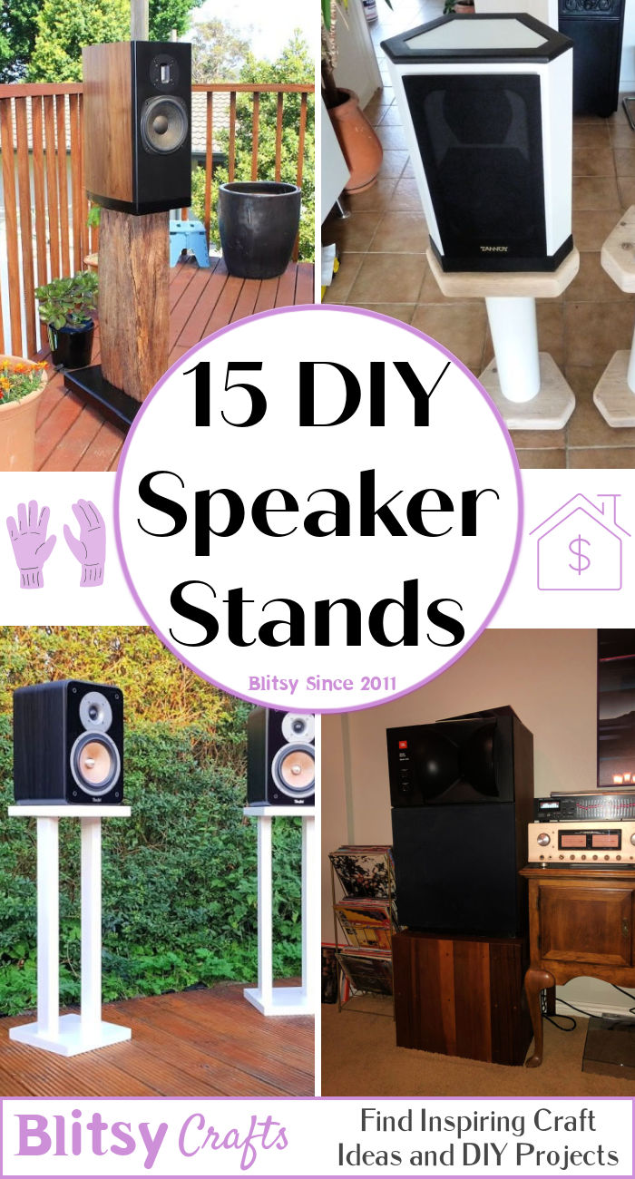 DIY Speaker Stands (15 Ideas) - Blitsy