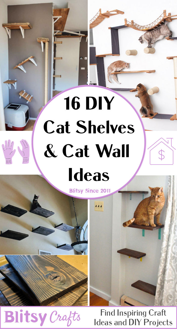 16 Creative DIY Cat Shelves and Cat Wall Ideas - Blitsy