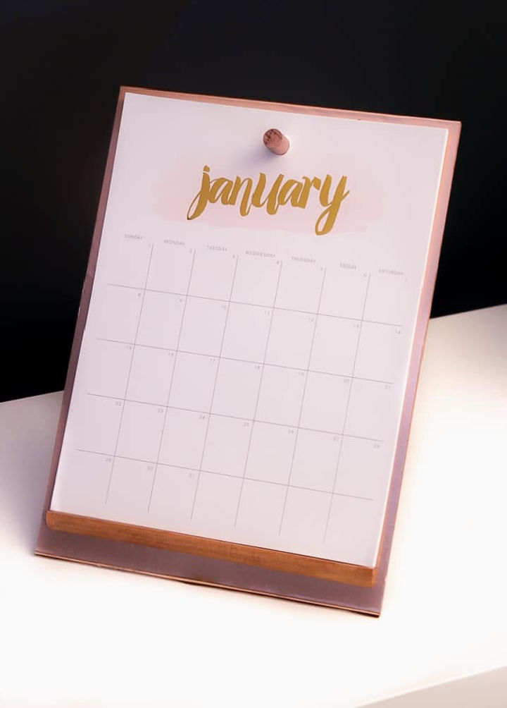 25 Easy DIY Calendar Ideas To Make Your Own - Blitsy