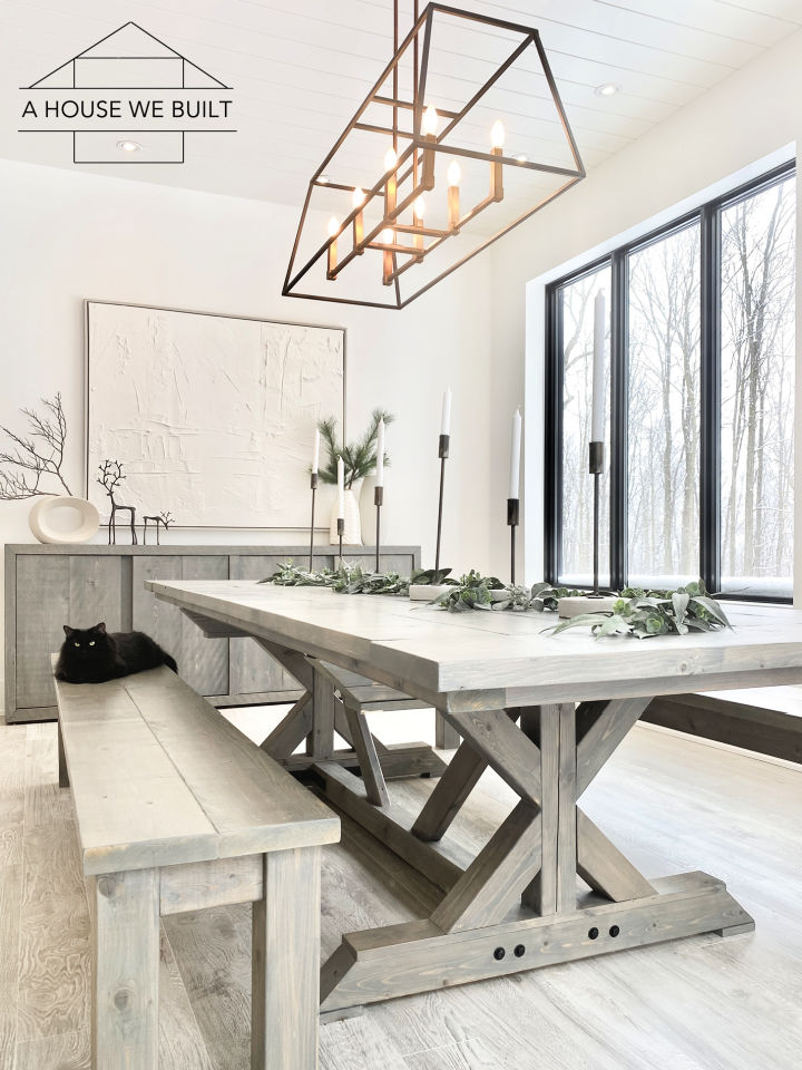 40 Free DIY Farmhouse Table Plans To Get Rustic Style - Blitsy