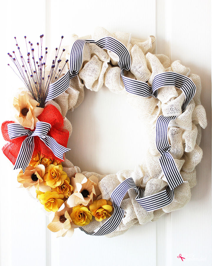 How to Make a Burlap Wreath (25 Different Ways) - Blitsy