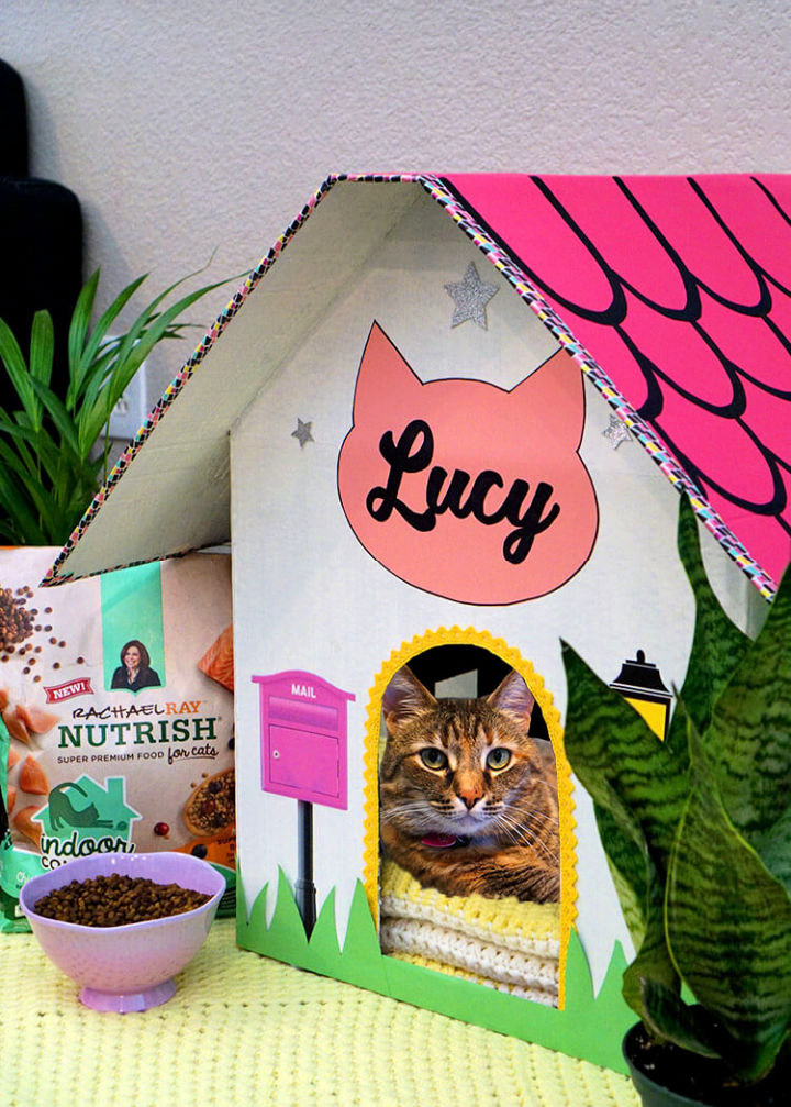 20 Cheap DIY Cardboard Cat House Ideas - Blitsy