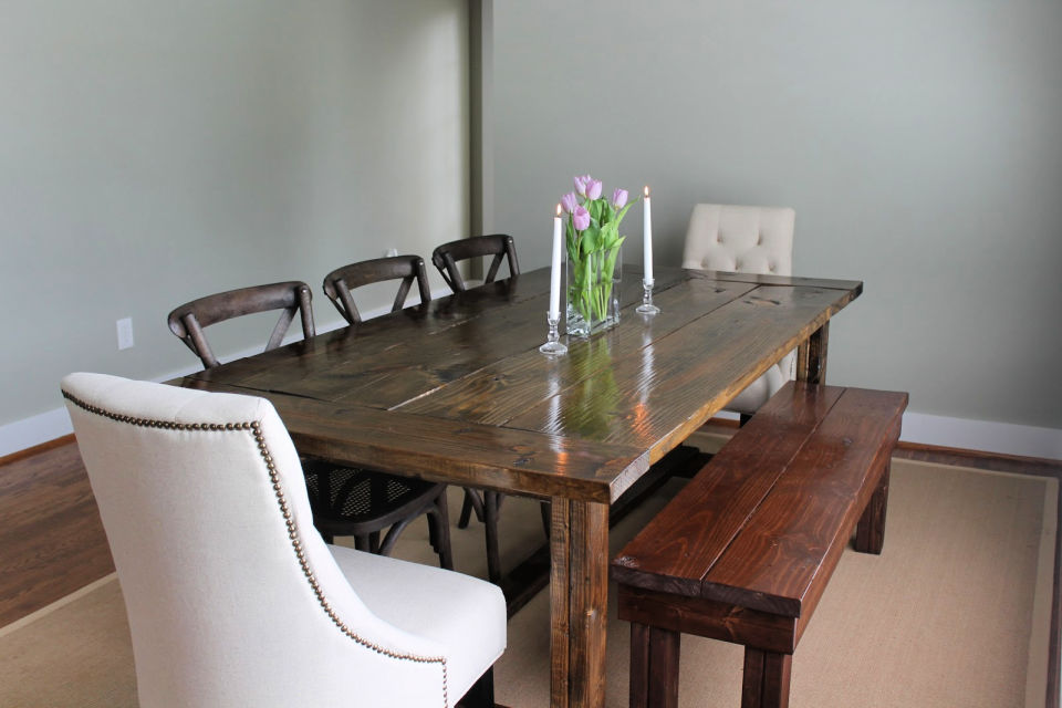 40 Free DIY Farmhouse Table Plans To Get Rustic Style - Blitsy