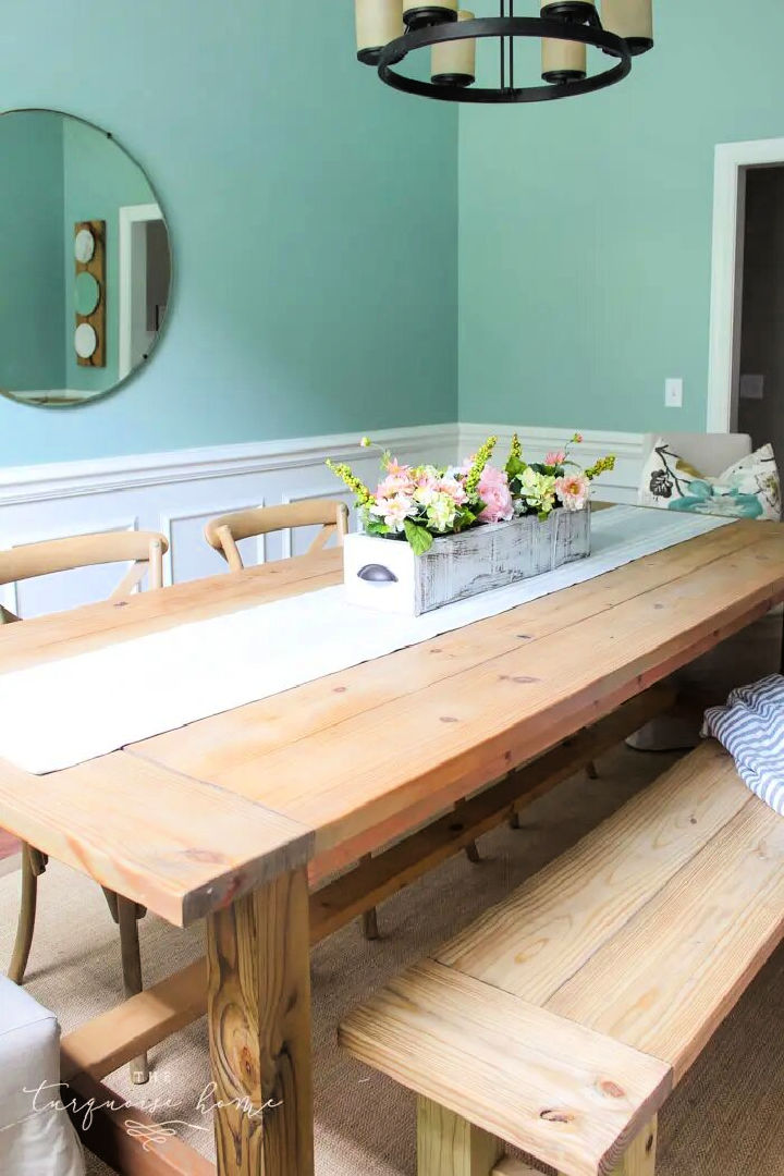 40 Free DIY Farmhouse Table Plans To Get Rustic Style - Blitsy