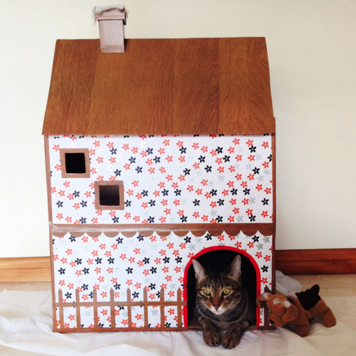 20 Cheap DIY Cardboard Cat House Ideas - Blitsy