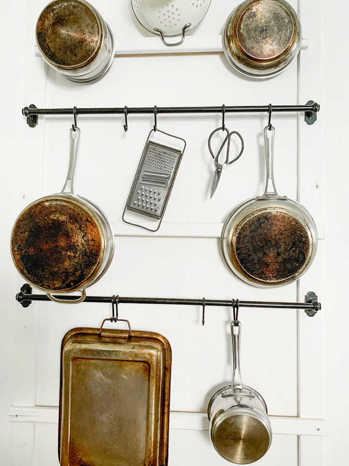 25 DIY Hanging Pot Rack Ideas for Your Kitchen - Blitsy