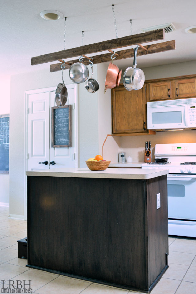 25 DIY Hanging Pot Rack Ideas for Your Kitchen - Blitsy