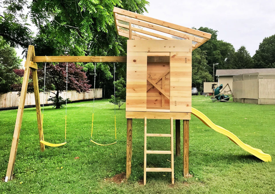 25 Free DIY Swing Set Plans with a Material List - Blitsy