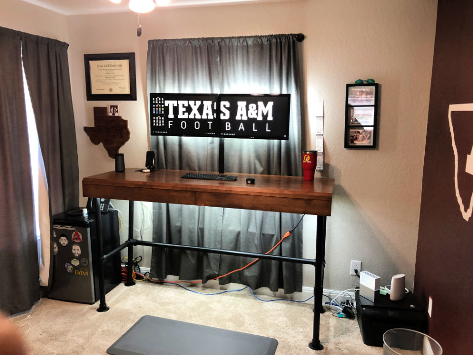 25 Industrial Inspired DIY Pipe Desk Plans with Shelves