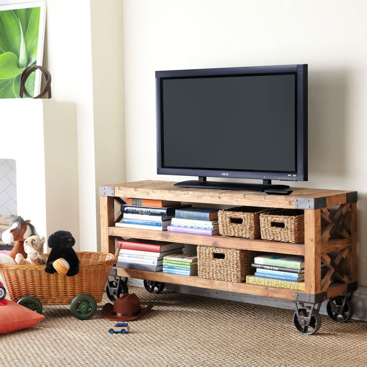 35 Free DIY TV Stand Plans Anyone Can Build - Blitsy