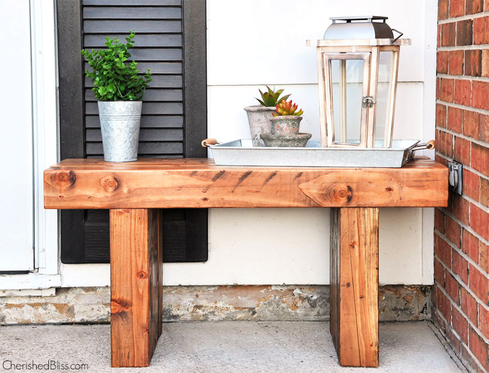 25 Free DIY Outdoor Bench Plans - Blitsy