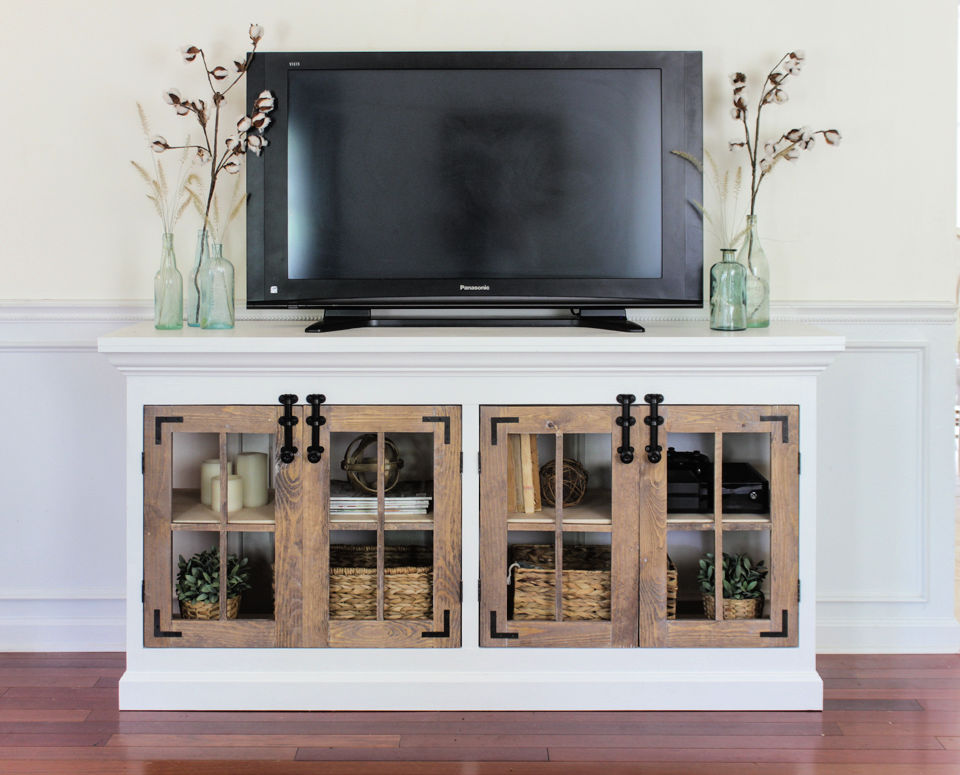 35 Free DIY TV Stand Plans Anyone Can Build - Blitsy