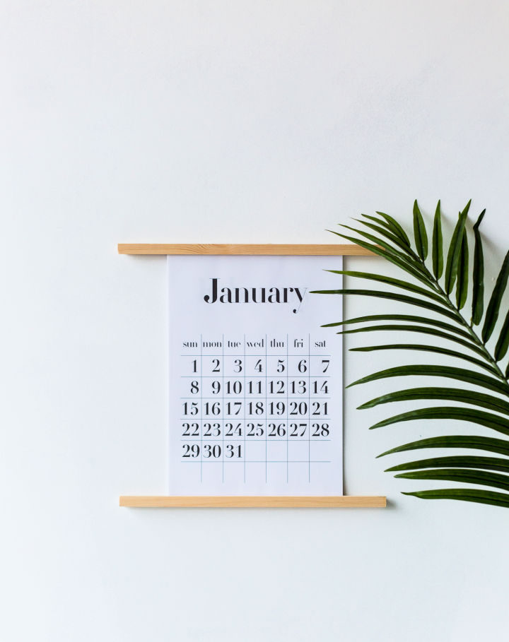 25 Easy DIY Calendar Ideas To Make Your Own - Blitsy