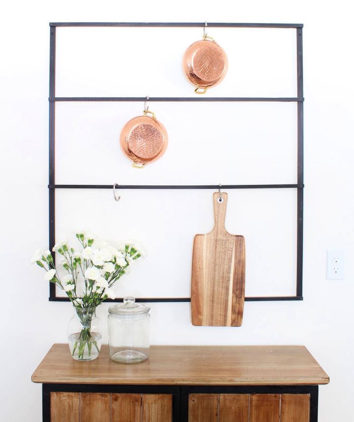 25 DIY Hanging Pot Rack Ideas for Your Kitchen - Blitsy