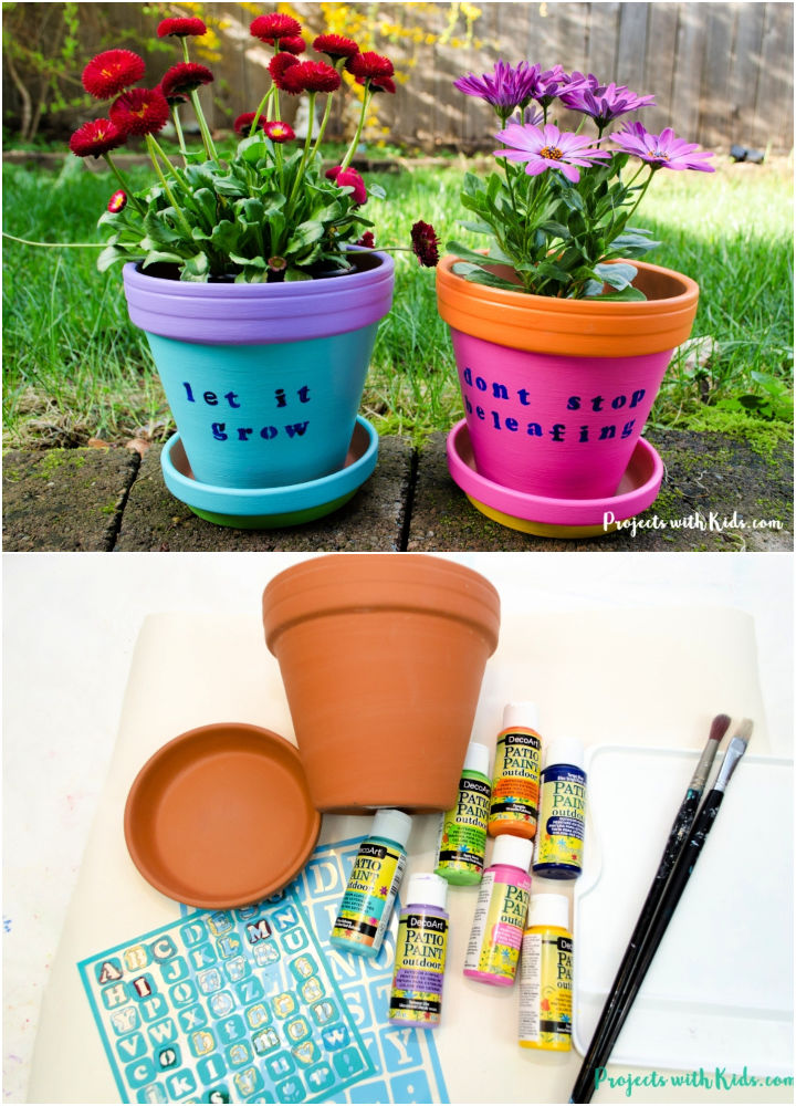 40 Decorative DIY Flower Pot Ideas to Display Plants - Blitsy