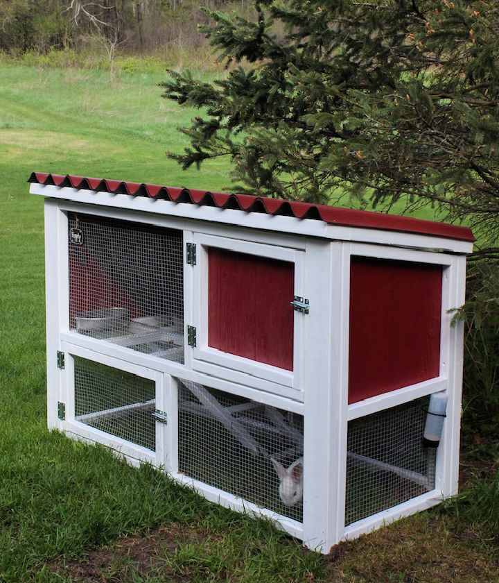 30 Free DIY Rabbit Hutch Plans You Can Build - Blitsy