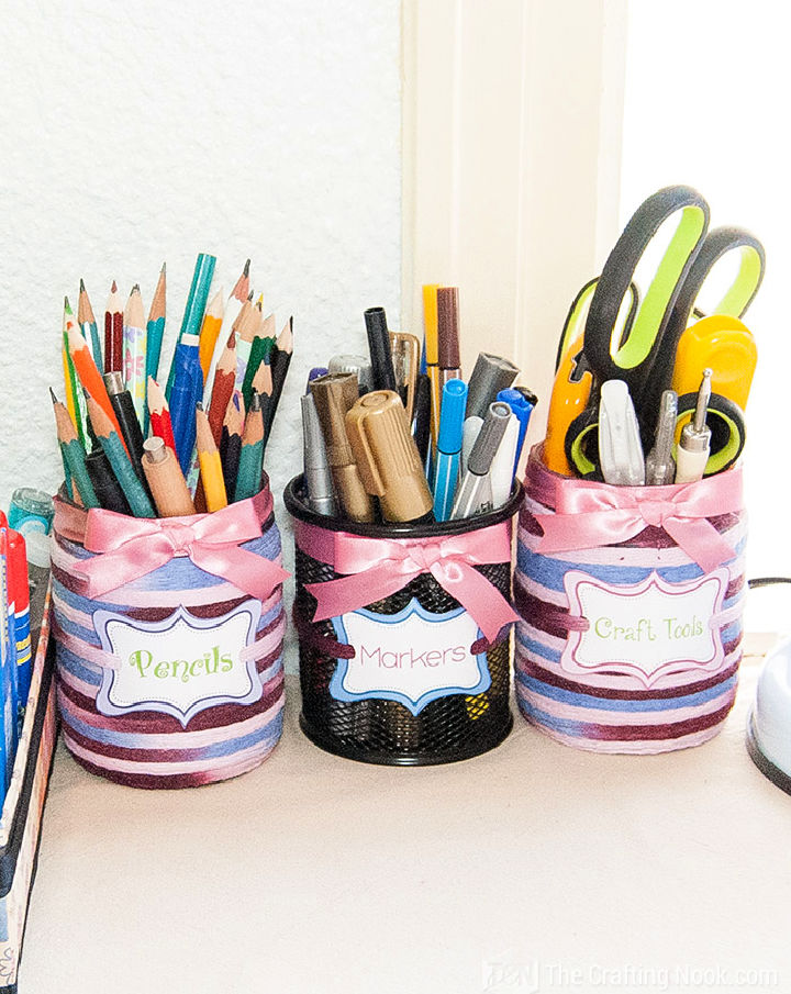 25 DIY Pencil Holder Ideas to Organize Your Desk - Blitsy