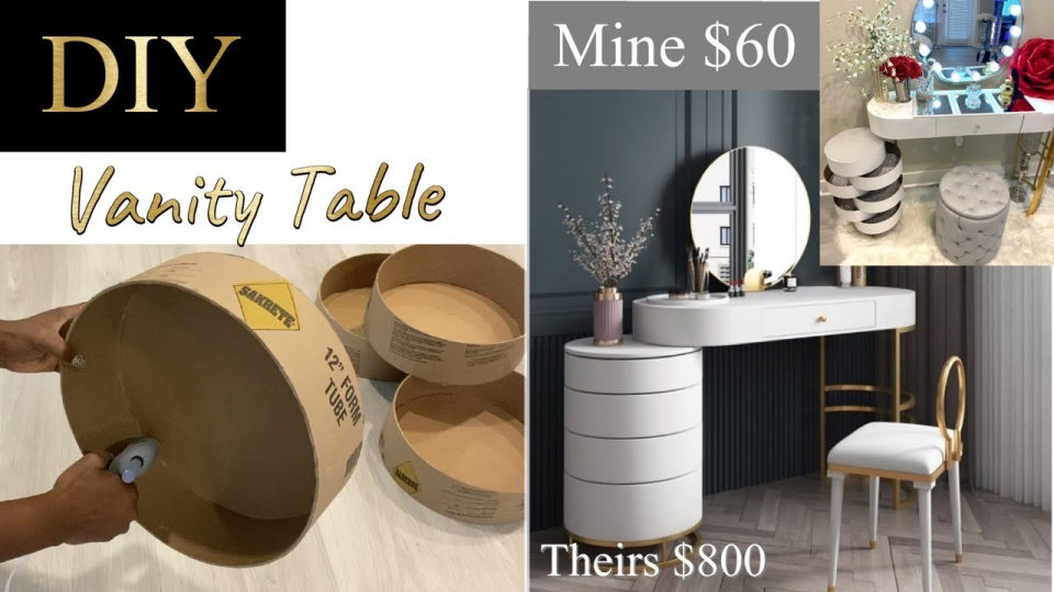 25 Homemade DIY Makeup Vanity Plans - DIY Vanity Table Ideas