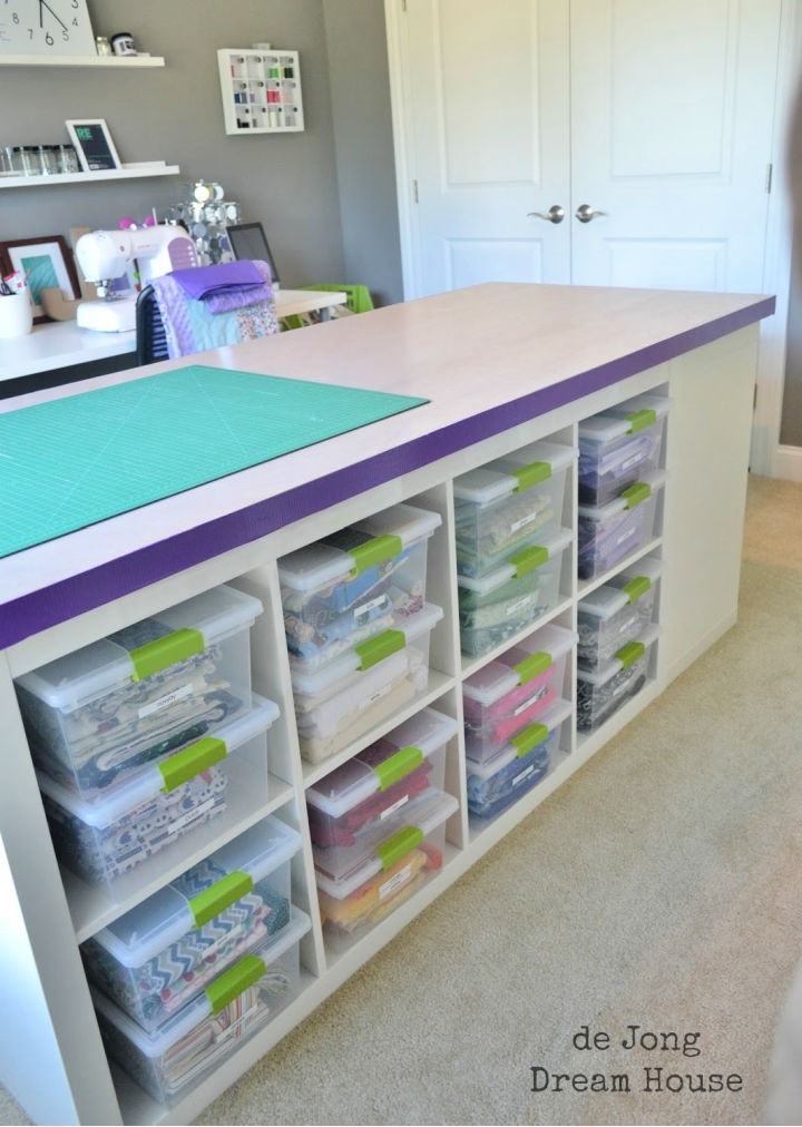 25 DIY Craft Table Ideas with Storage and Easy To Build - Blitsy