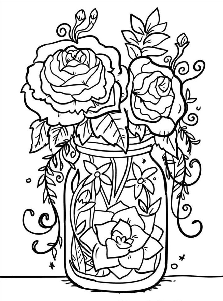 25 Free Flower Coloring Pages for Kids and Adults