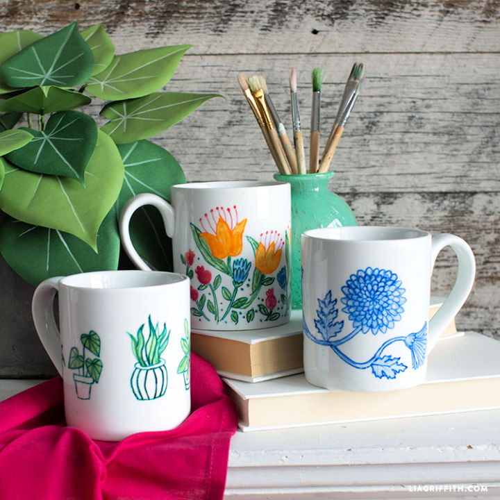 25 DIY Mug Painting Ideas: How to Paint a Mug - Blitsy