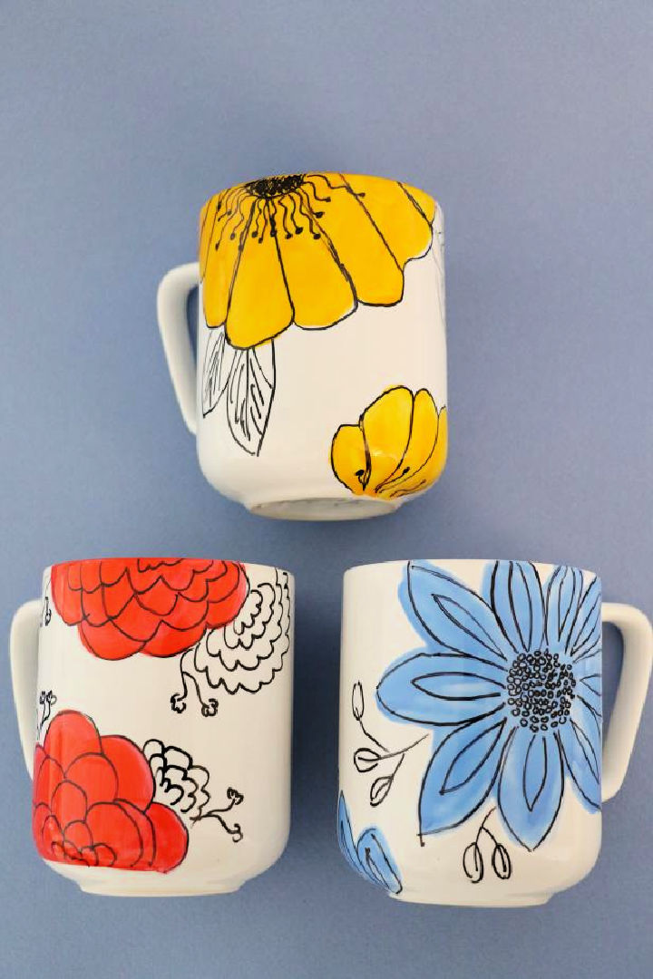 25 DIY Mug Painting Ideas: How to Paint a Mug - Blitsy