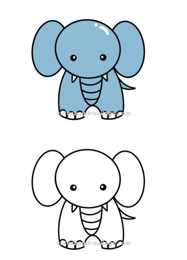 25 Easy Elephant Drawing Ideas - How to Draw an Elephant