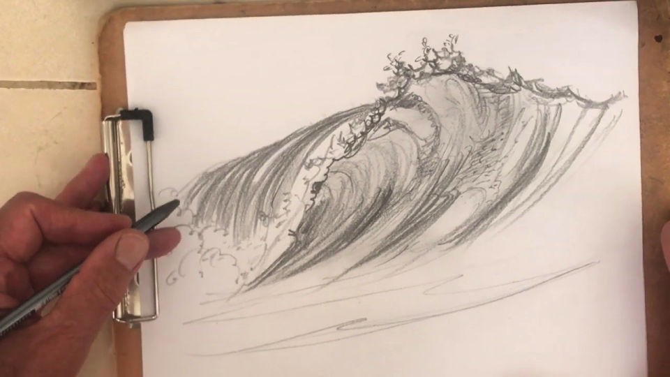18 Easy Wave Drawing Ideas - How to Draw a Wave