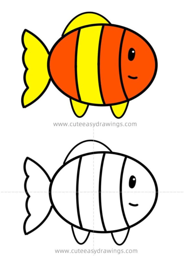 25 Easy Fish Drawing Ideas - How to Draw a Fish