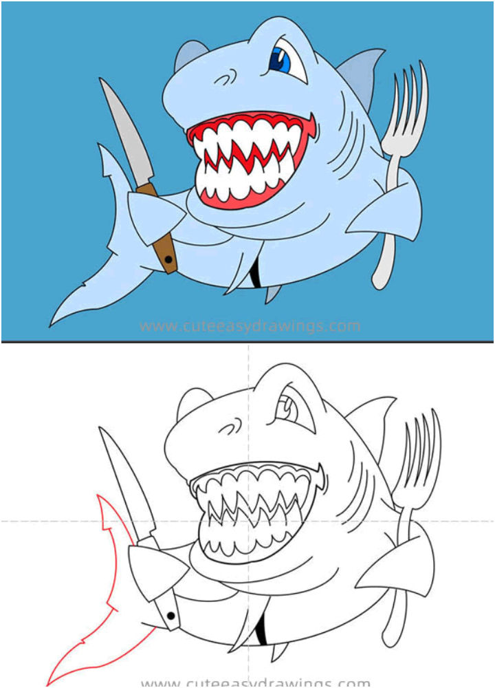 25 Easy Shark Drawing Ideas - How to Draw a Shark
