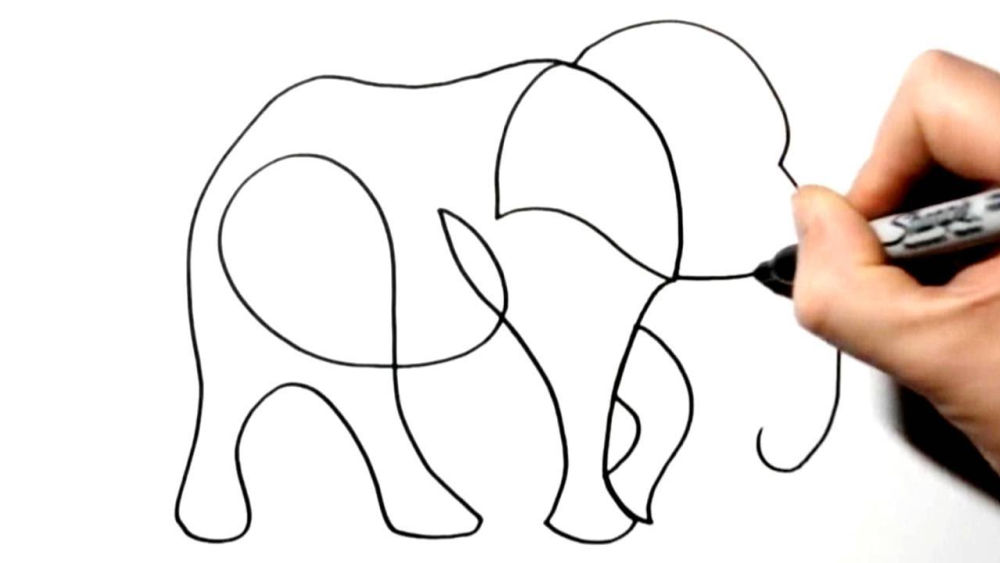 25 Easy Elephant Drawing Ideas - How to Draw an Elephant