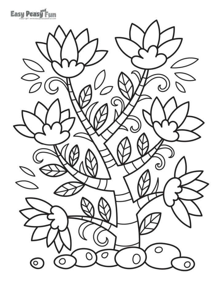 25 Free Flower Coloring Pages for Kids and Adults