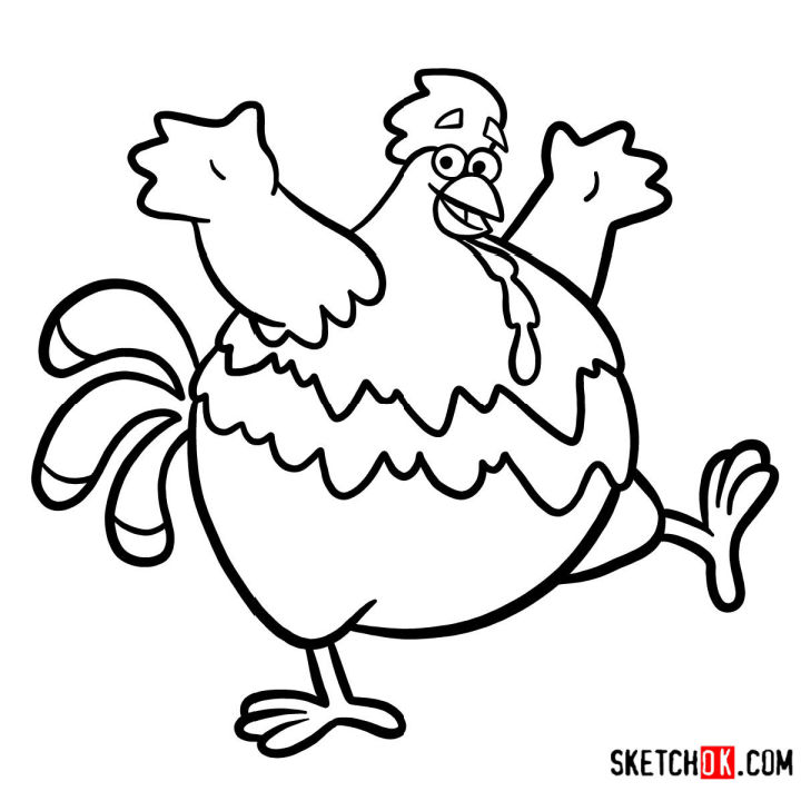 25 Easy Chicken Drawing Ideas - How to Draw a Chicken
