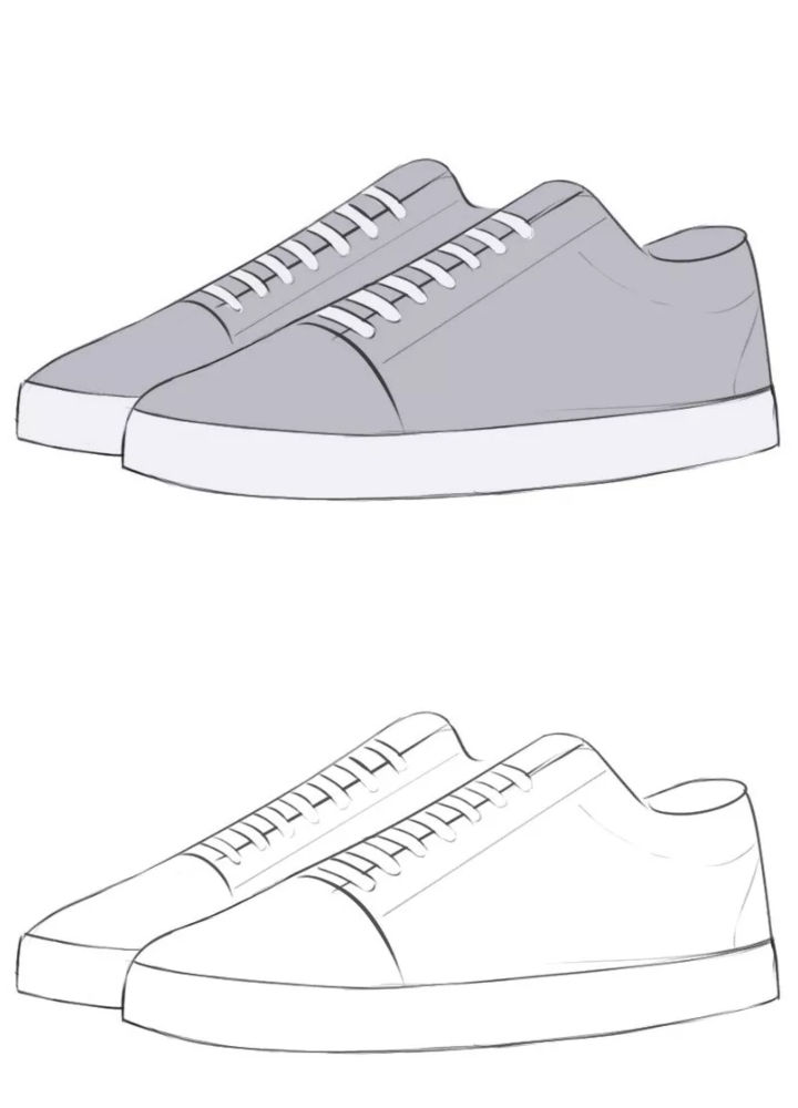 25 Easy Shoes Drawing Ideas - How to Draw a Shoe