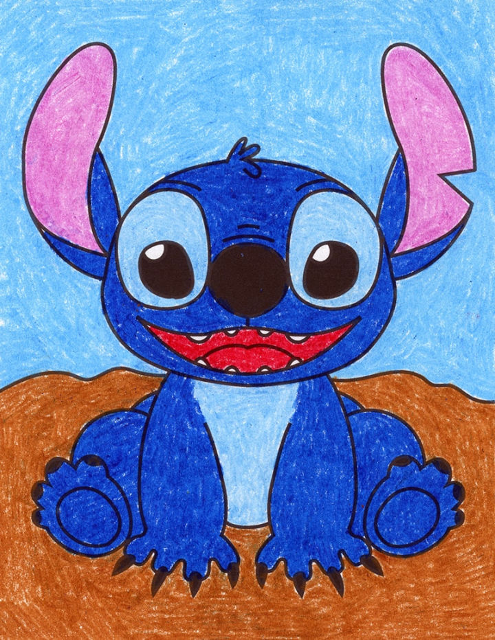 15 Easy Stitch Drawing Ideas - How to Draw Stitch