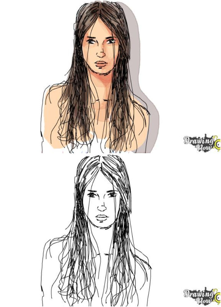 25 Easy Hair Drawing Ideas - How to Draw Hair - Blitsy
