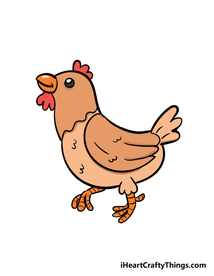 25 Easy Chicken Drawing Ideas - How to Draw a Chicken