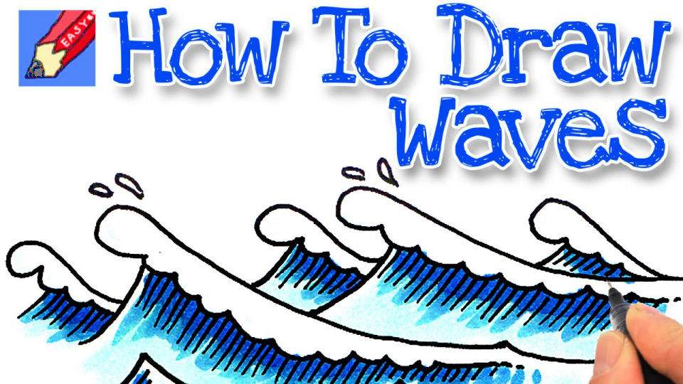 18 Easy Wave Drawing Ideas - How to Draw a Wave