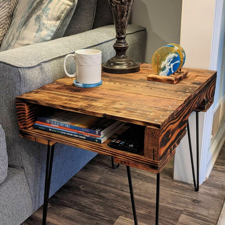 20 Free Pallet Side Table Plans - Pallet End Table - Blitsy