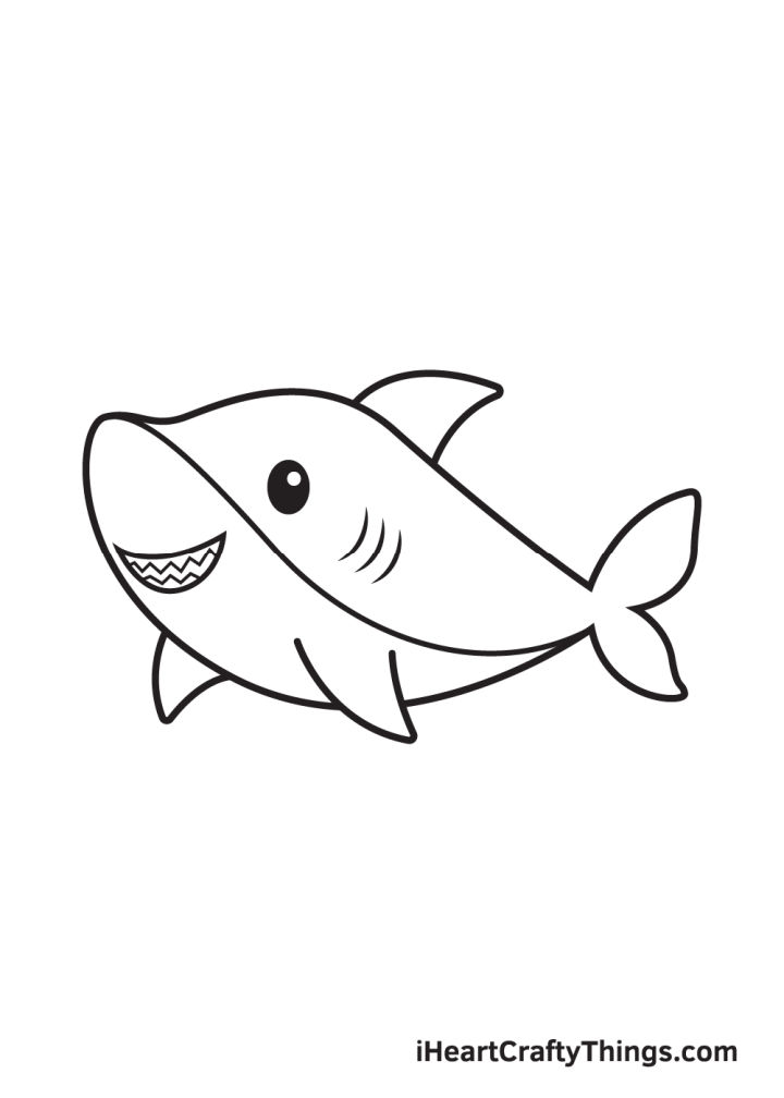 25 Easy Shark Drawing Ideas - How to Draw a Shark