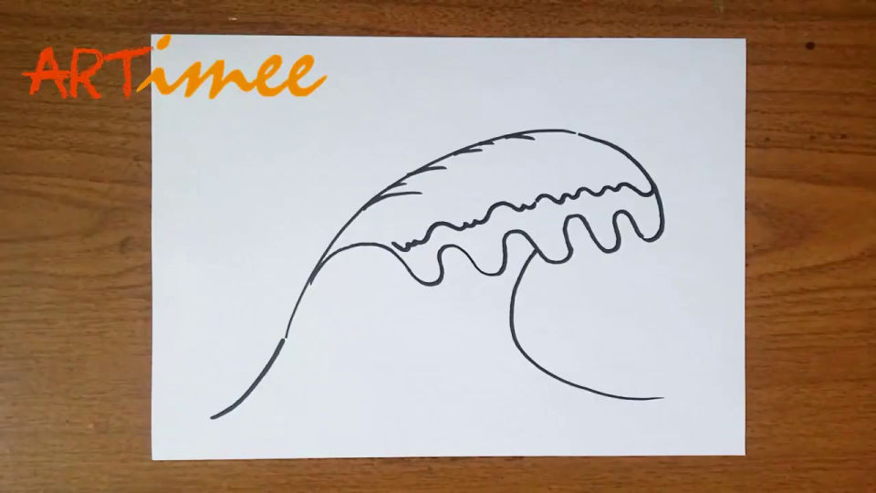 18 Easy Wave Drawing Ideas - How to Draw a Wave