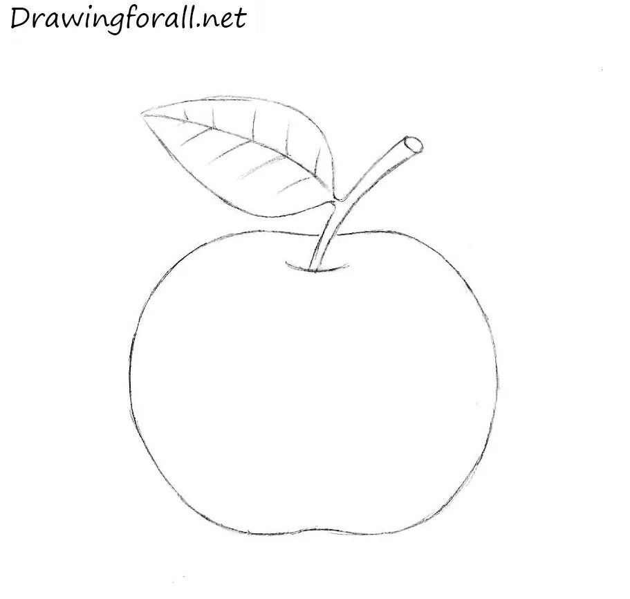 25 Easy Apple Drawing Ideas - How To An Draw Apple - Blitsy