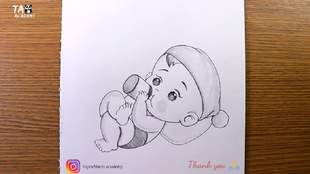15 Easy Baby Drawing Ideas - How to Draw a Baby
