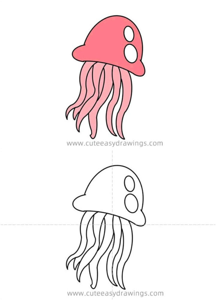 20 Easy Jellyfish Drawing Ideas - How to Draw a Jellyfish