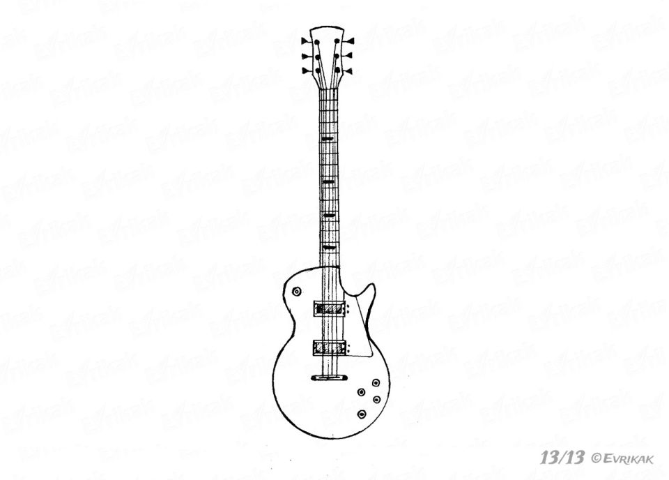 20 Easy Guitar Drawing Ideas - How To Draw A Guitar - Blitsy