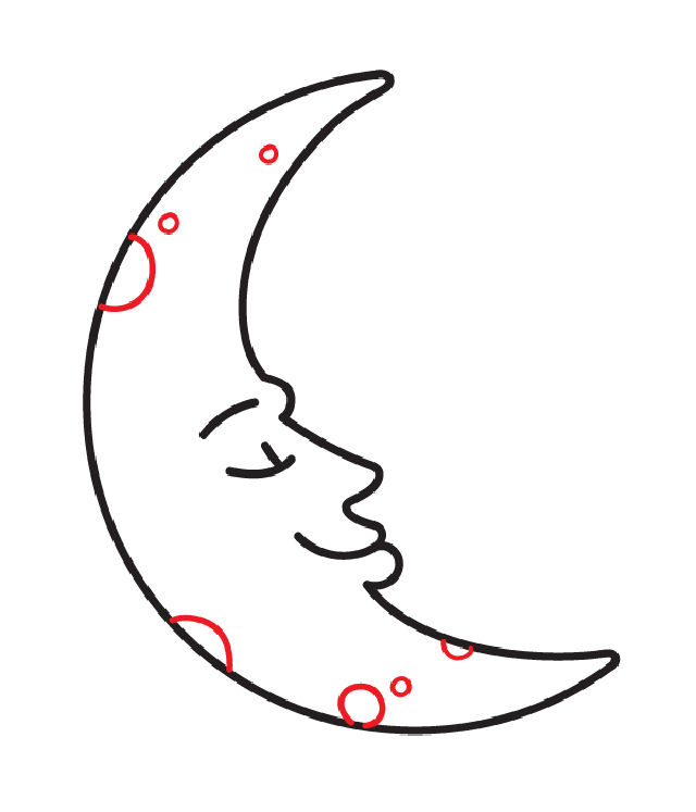 20 Easy Moon Drawing Ideas - How To Draw A Moon - Blitsy