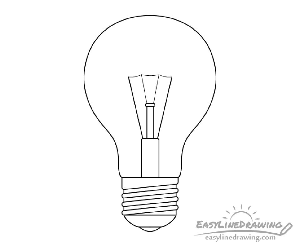 20 Easy Light Bulb Drawing Ideas - How To Draw A Bulb