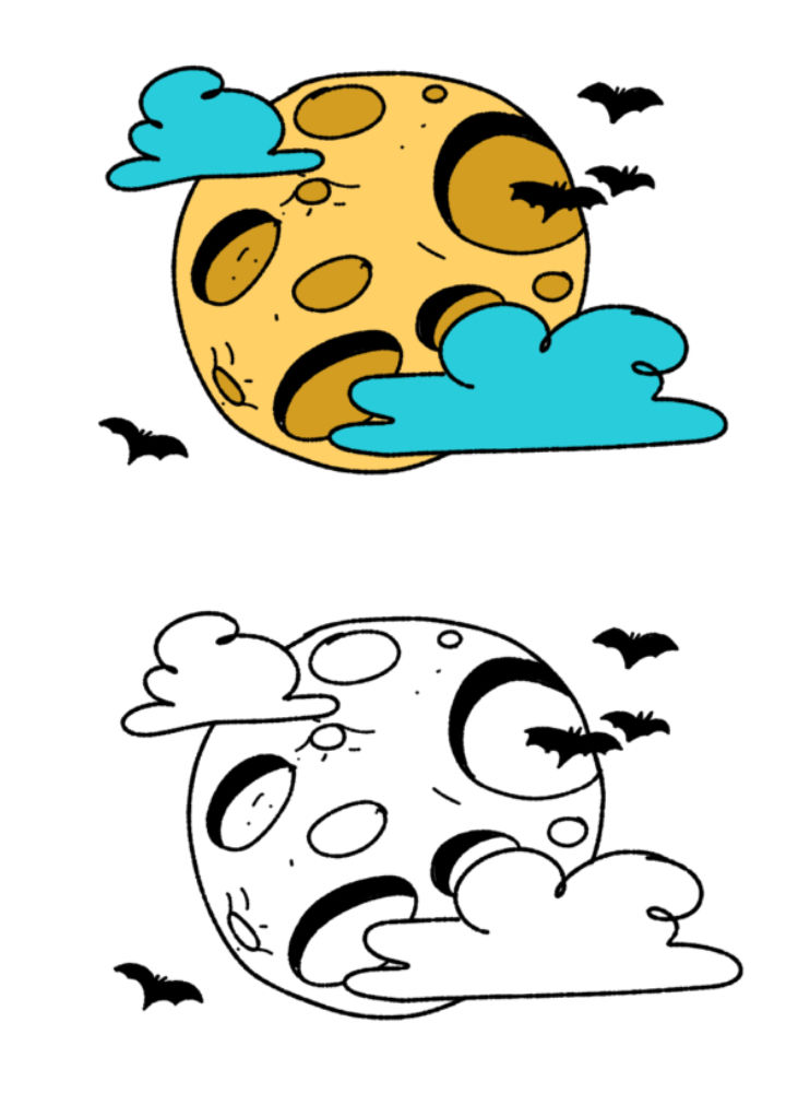 20 Easy Moon Drawing Ideas - How To Draw A Moon - Blitsy