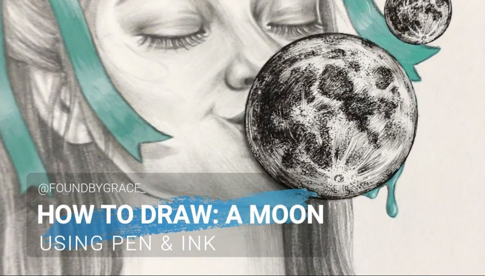 20 Easy Moon Drawing Ideas - How To Draw A Moon - Blitsy